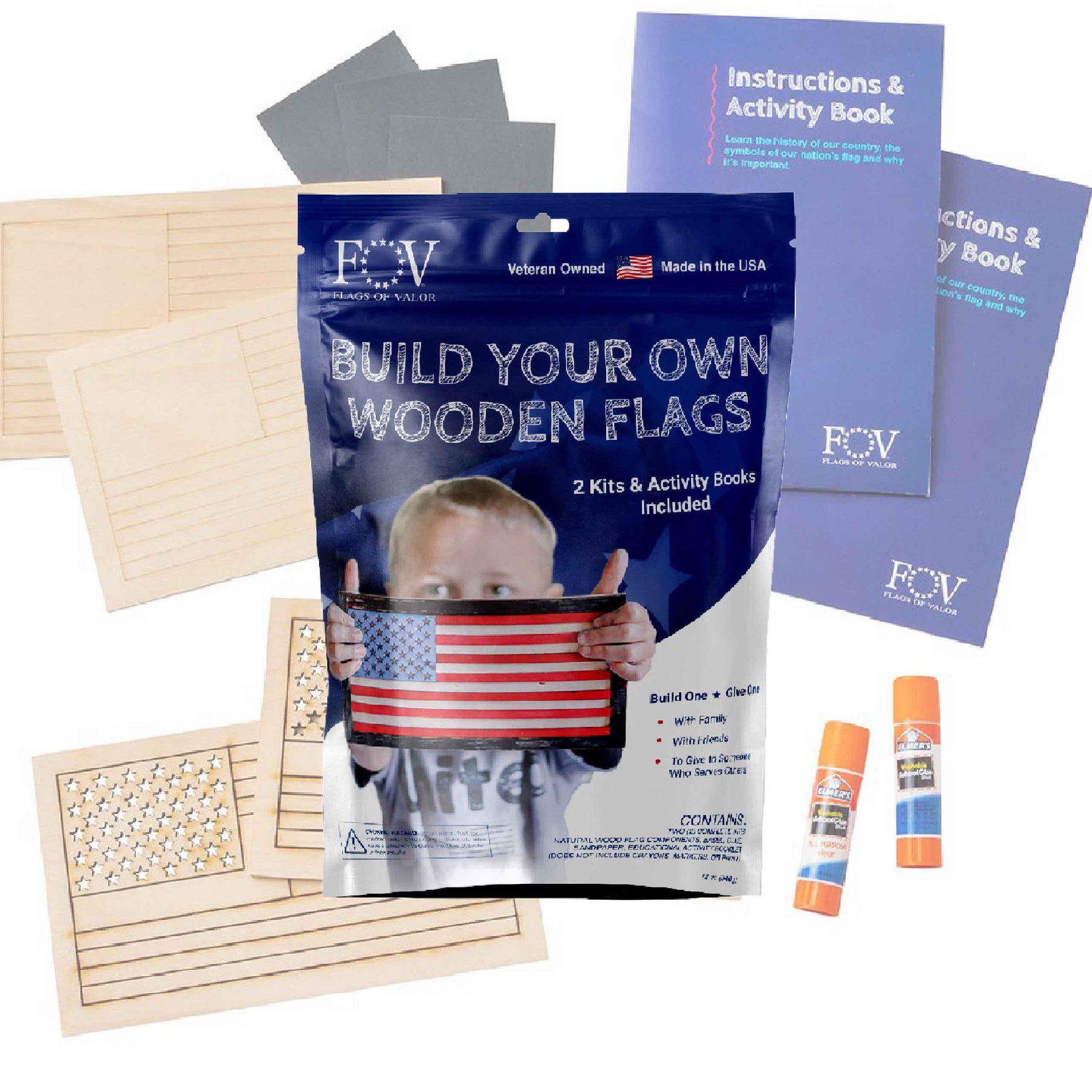 Flags of Valor - Kid's Flag Build Kit - 2 Pack – Why Pay More Flags